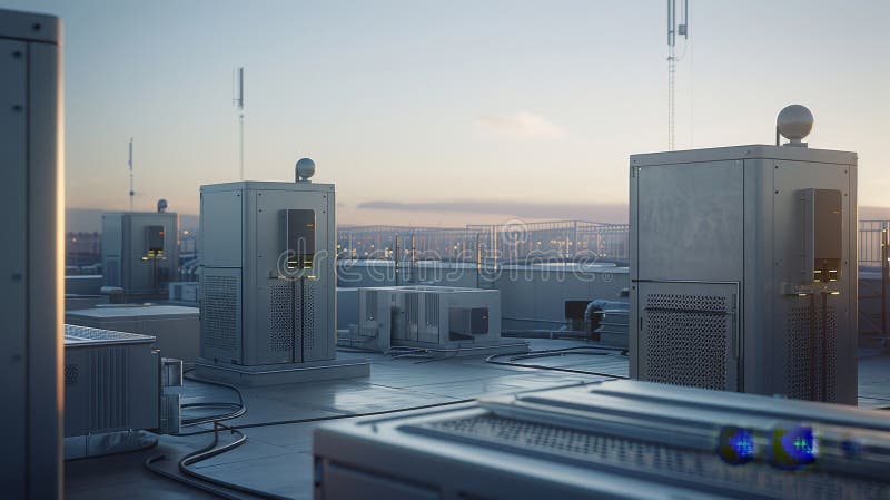 Hyper Realistic Urban Landscape Showcasing Edge Computing Technology in ...