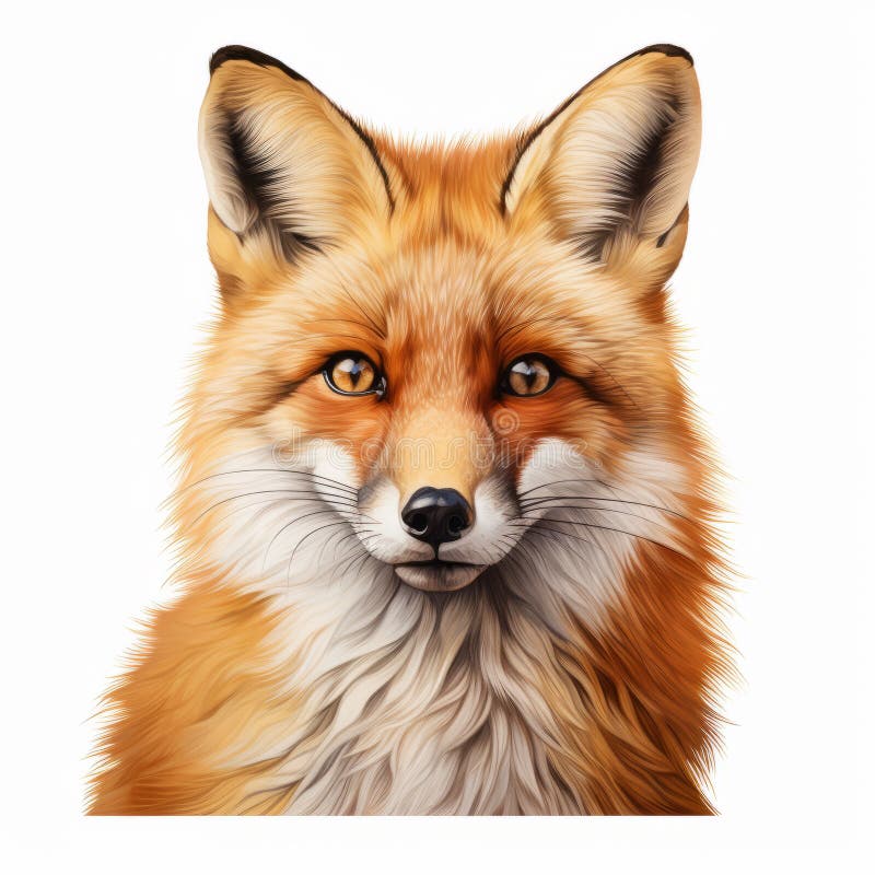 Hyper-realistic Vector Illustration of a Red Fox Stock Illustration ...