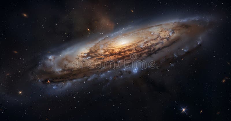 Hyper-realistic View of the Andromeda Galaxy, Deep Space Details in ...