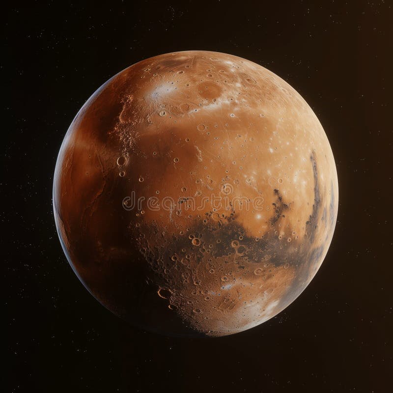 Hyper-realistic View of Planet Mars, Surface Details in High Resolution ...