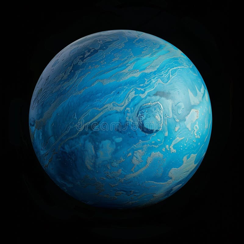 Hyper-realistic View of Planet Neptune, Surface Details in High ...