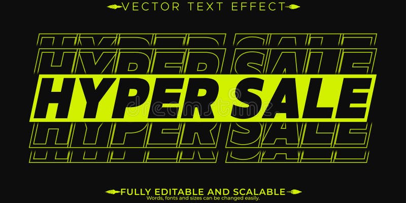 Hyper Sale Text Effect, Editable Discount and Offer Text Style Stock ...