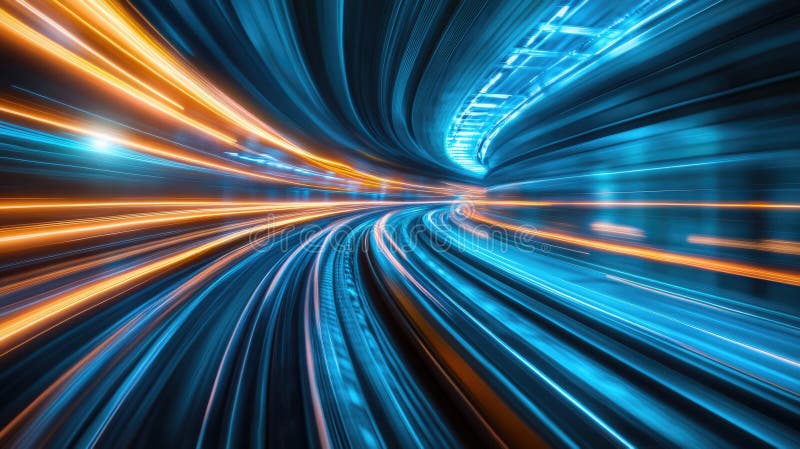 Hyper-Speed Railroad Motion Blur Stock Photo - Image of energy ...