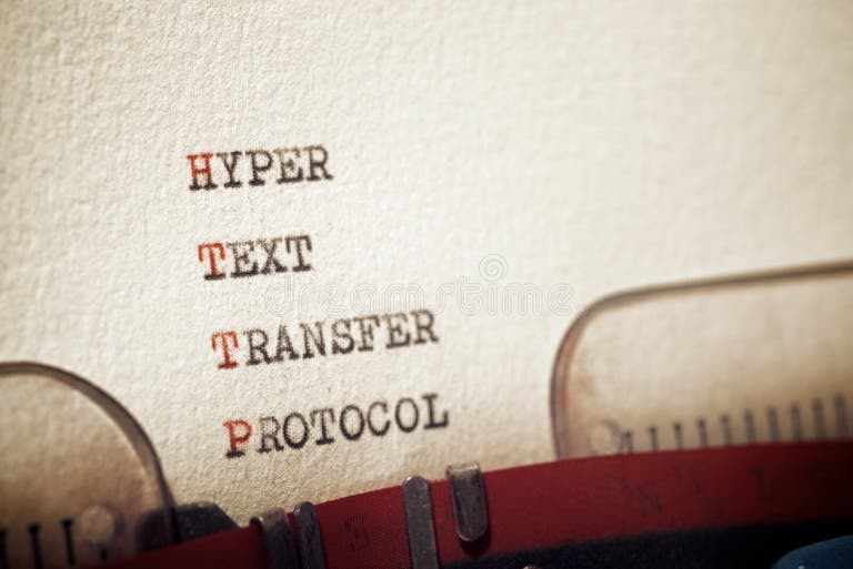 Hyper Text Transfer Protocol Stock Image - Image of sentence, protocol ...