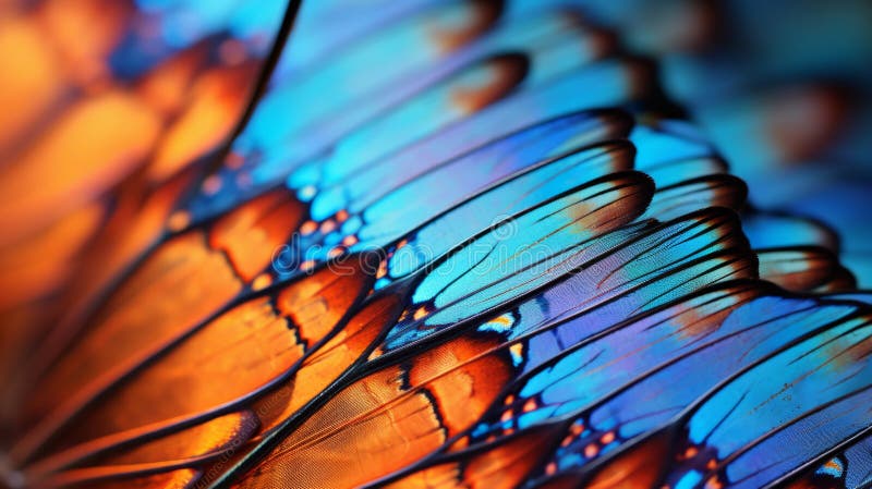Hyper Zoom Closeup of a Butterfly S Wing Stock Illustration ...