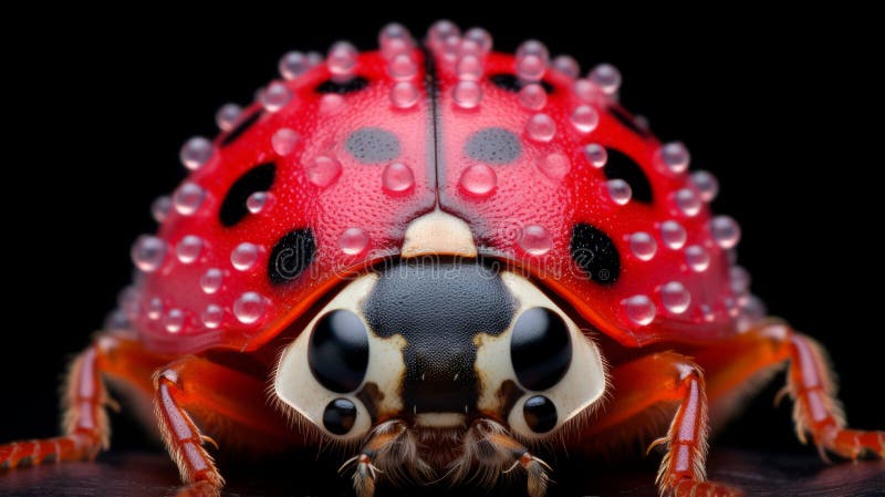 Hyper Zoom Macro of a Ladybug S Spotted Shell Stock Illustration ...