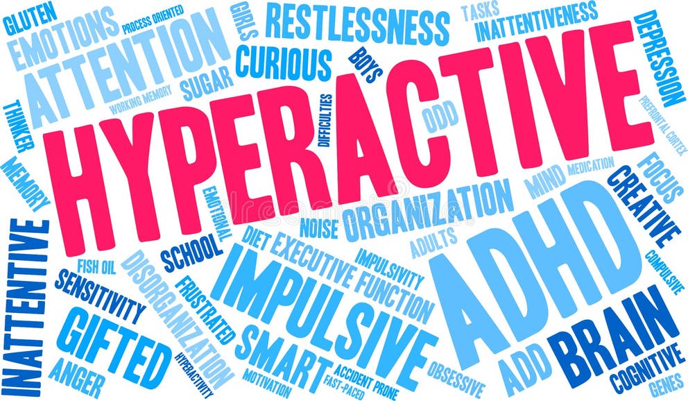 Hyperactive Word Cloud stock vector. Illustration of hyperactivity ...