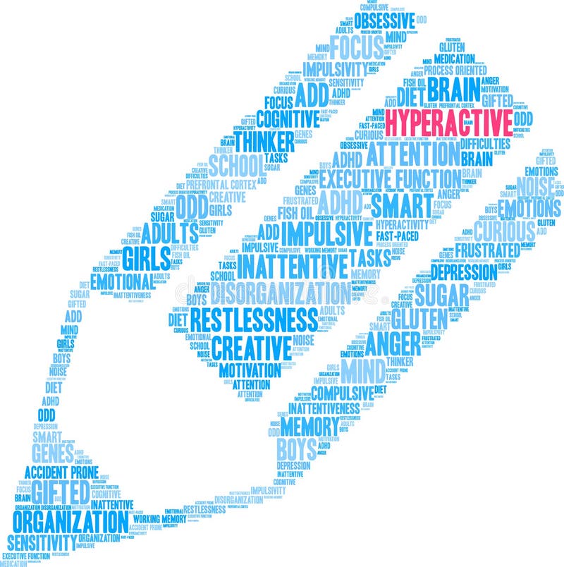 Hyperactive Word Cloud stock vector. Illustration of hyperactivity ...