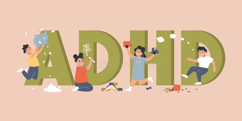 Hyperactive Child Background Stock Vector - Illustration of child ...