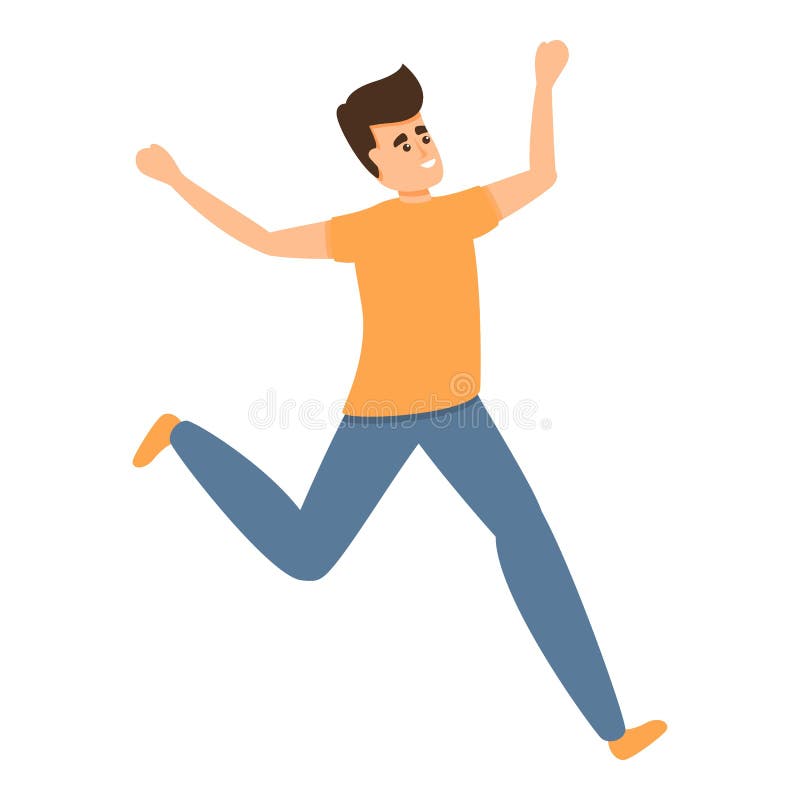 Hyperactive Person Icon, Cartoon Style Stock Vector - Illustration of ...