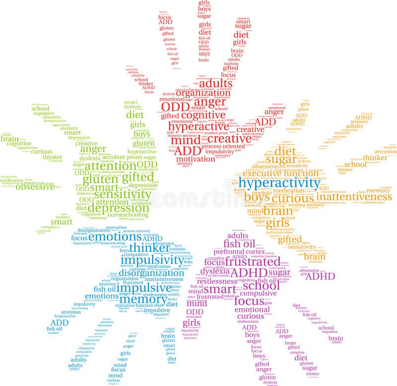 Hyperactivity Word Cloud stock vector. Illustration of hyperactive ...