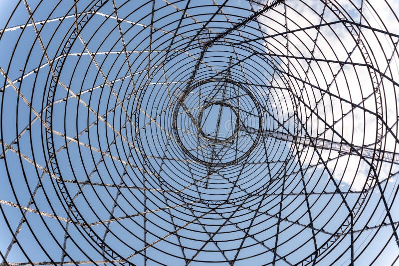 Hyperboloid Power Line Support Stock Image - Image of tower, shell ...