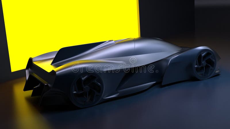 Hypercar design_2 stock illustration. Illustration of yellow - 261008093