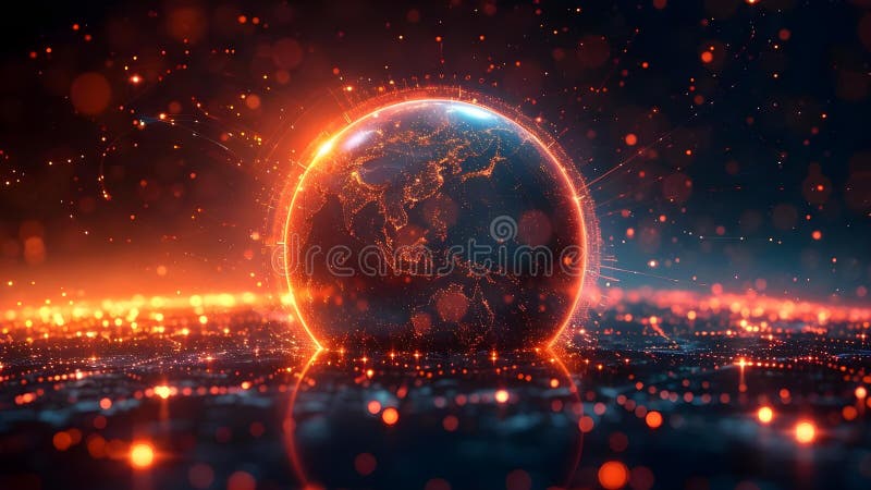 Hyperconnected World in Digital Frenzy. Concept Technology ...