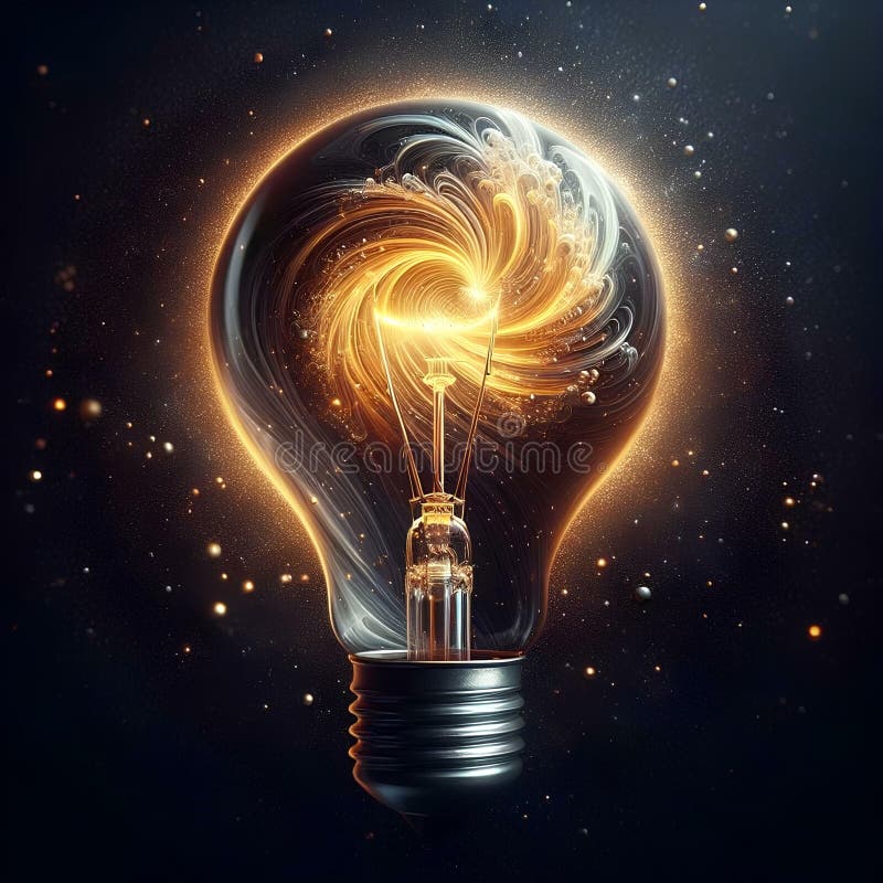 Hyperfocus Image of a Light Bulb Stock Illustration - Illustration of ...
