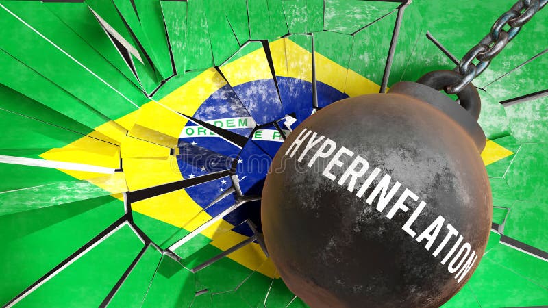 Hyperinflation and Brazil - Destruction of the Country Stock Photo ...