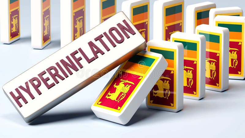 Hyperinflation Causing Decline of Sri Lanka Stock Illustration ...
