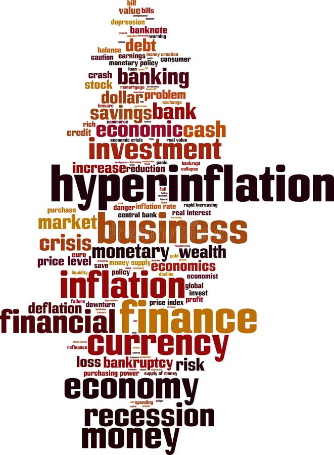 Hyperinflation word cloud stock vector. Illustration of business ...