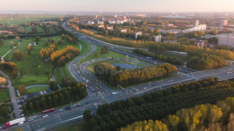 Hyperlapse of the A10 Highway Intersection on the Ringweg Noord in ...