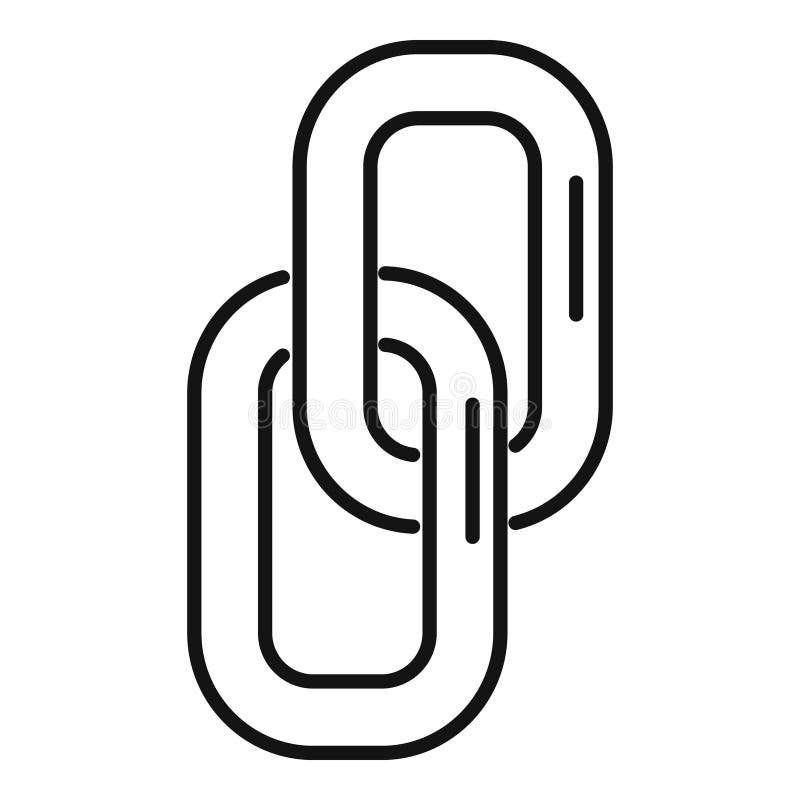 Hyperlink Chain Icon Outline Vector. Metal Link Stock Vector ...