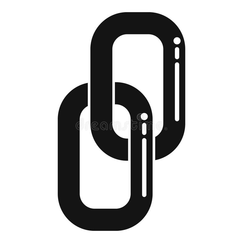 Hyperlink Chain Icon Simple Vector. Metal Link Stock Illustration ...