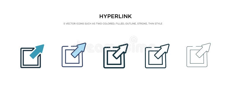 Hyperlink Icon in Different Style Vector Illustration. Two Colored and ...