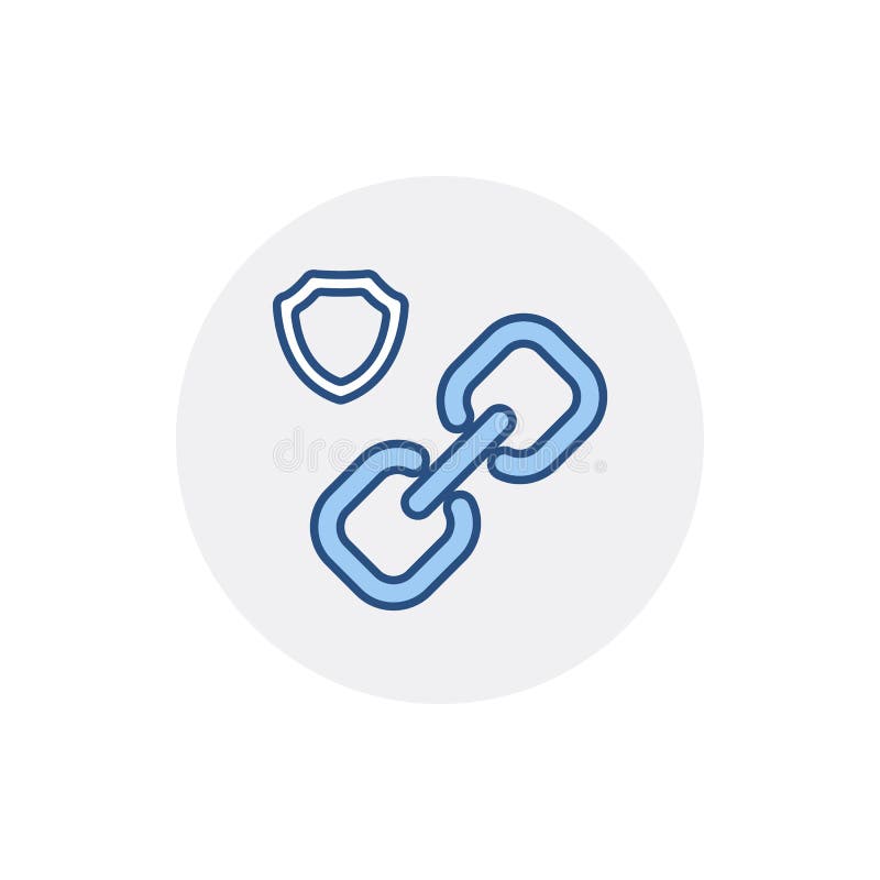 Hyperlink Internet Link Security Shield Web Web Link Icon Stock Vector ...