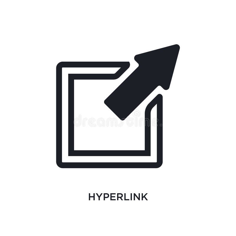 Hyperlink Isolated Icon Simple Element Illustration From Programming Concept Icons Stock Vector