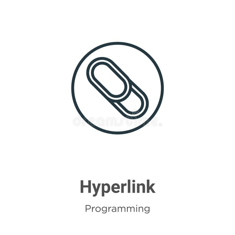 Hyperlink Outline Vector Icon. Thin Line Black Hyperlink Icon, Flat ...
