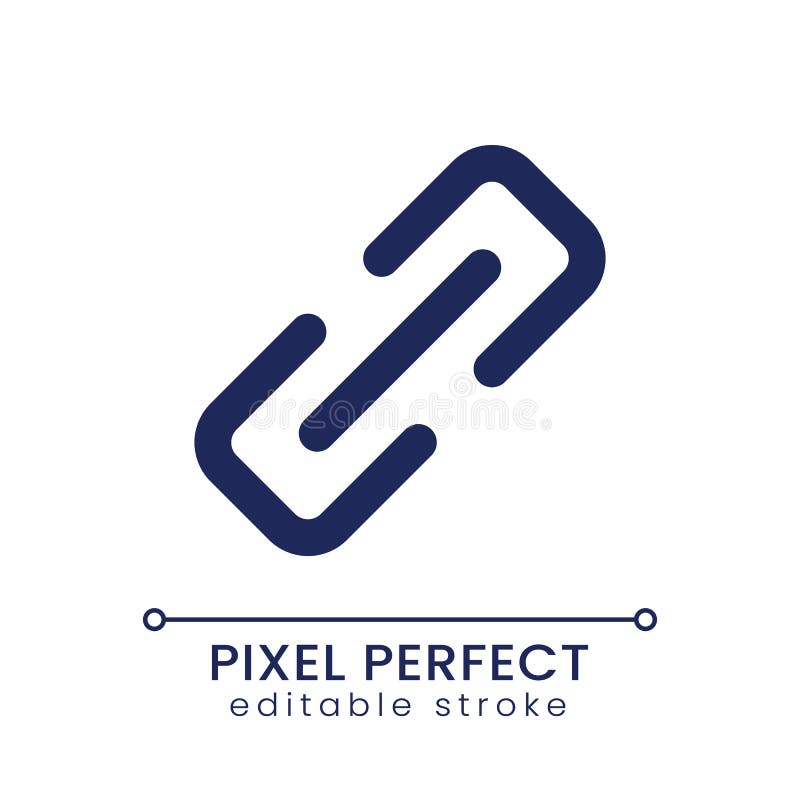 Hyperlink Pixel Perfect Linear Ui Icon Stock Vector - Illustration of ...
