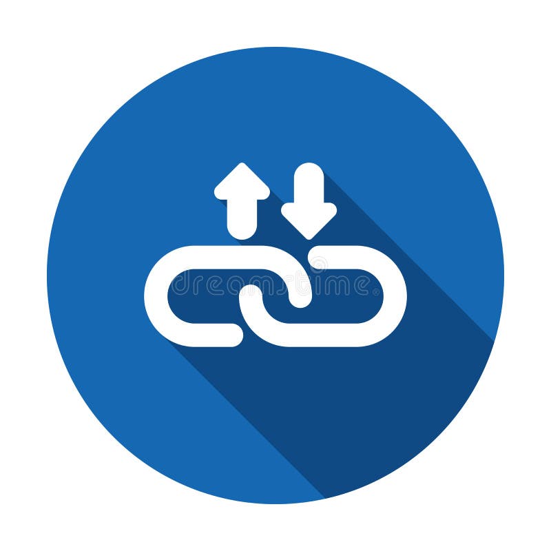 Hyperlink Web Link Icon. Vector Flat Icon Stock Illustration ...