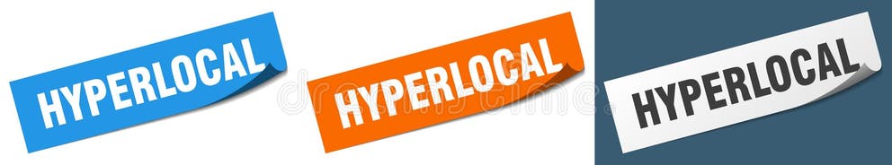 Hyperlocal Banner. Hyperlocal Speech Bubble Label Set. Stock Vector ...