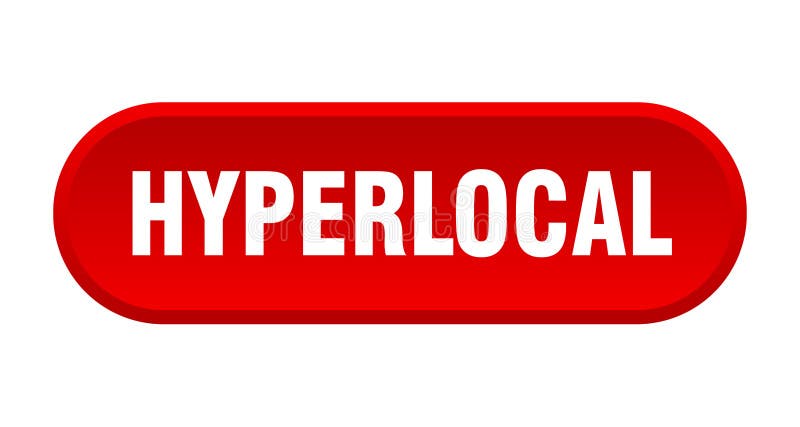 Hyperlocal button stock vector. Illustration of website - 196837927