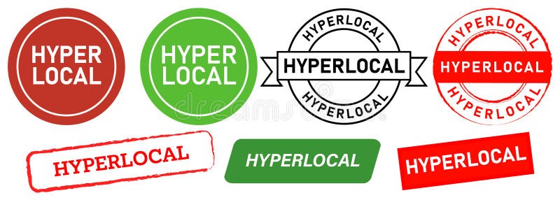 Hyperlocal Position Targeting Marketing Idea Concept Graphic Stamp Icon ...