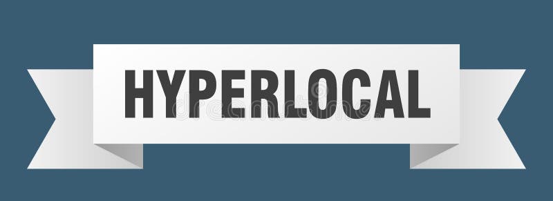 Hyperlocal ribbon. stock vector. Illustration of white - 191266366