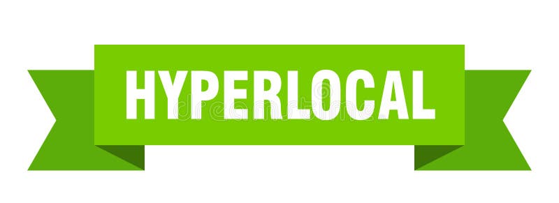 Hyperlocal ribbon. stock vector. Illustration of graphic - 191268799