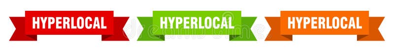 Hyperlocal Ribbon. Hyperlocal Isolated Paper Sign. Banner Stock Vector ...