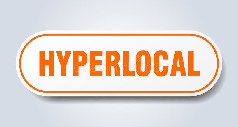 Hyperlocal sticker. stock vector. Illustration of sign - 197148802