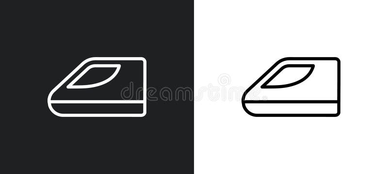 Hyperloop Outline Icon in White and Black Colors. Hyperloop Flat Vector ...