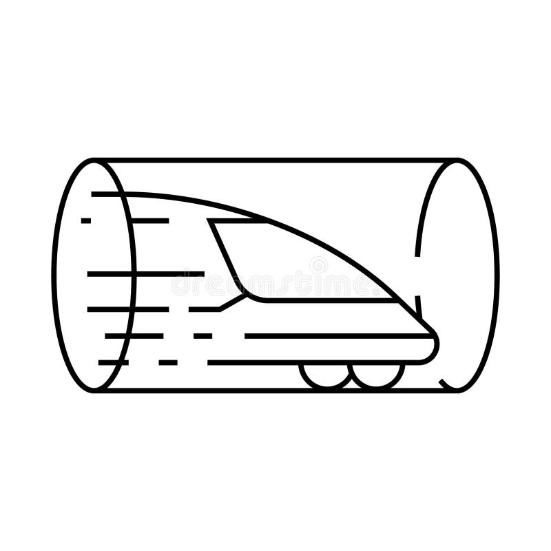 Hyperloop Railway Line Icon Vector Illustration Stock Illustration ...