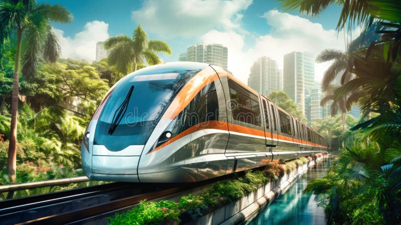 Hyperloop Train, Magnetic Levitation Train Background, Fastest Train of ...