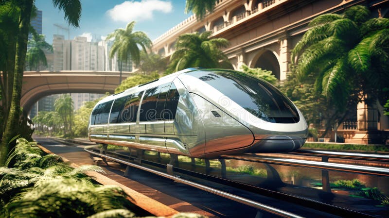 Hyperloop Background of a Magnetic Levitation the Fastest Train in the ...