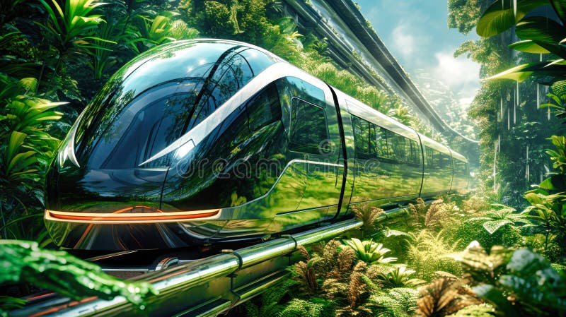 Hyperloop Train, Magnetic Levitation Train Background, Fastest Train of ...