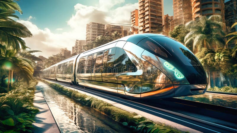 Hyperloop Train, Magnetic Levitation Train Background, Fastest Train of ...