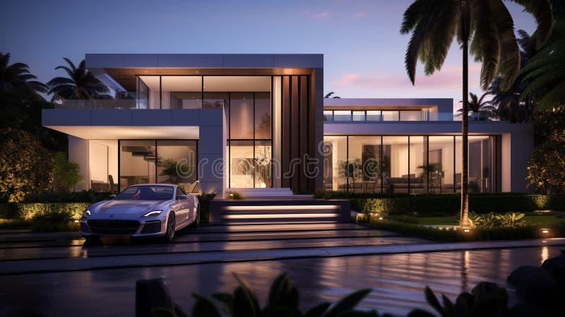 Hypermodern Mansion Stock Illustrations – 3 Hypermodern Mansion Stock ...