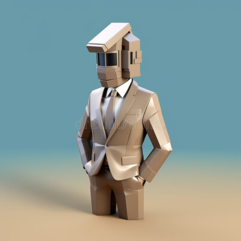 Hypermodernism-inspired 3d Printed Suit Guy Prototype Stock ...
