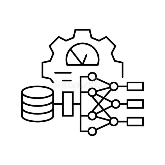 Hyperparameter Tuning Machine Learning Line Icon Vector Illustration ...