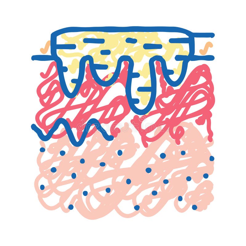 Hyperpigmentation Acne Scar Icon Doodle Illustration Stock Vector ...