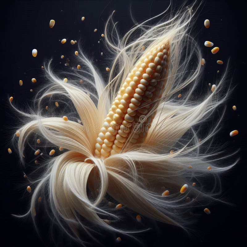 Hyperreal Digital D Render Corn Silk D Render in Hyperrealism F Stock Illustration ...