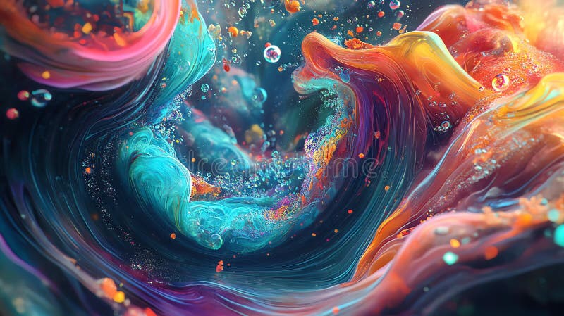 A Hyperreal Underwater Scene Where the Fish and Coral Dissolve into ...